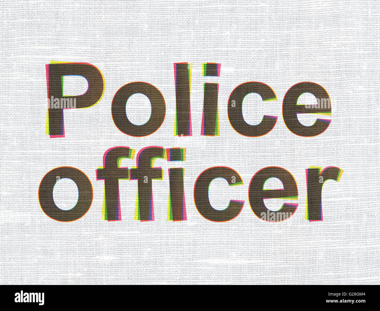 Law concept: Police Officer on fabric texture background Stock Photo ...