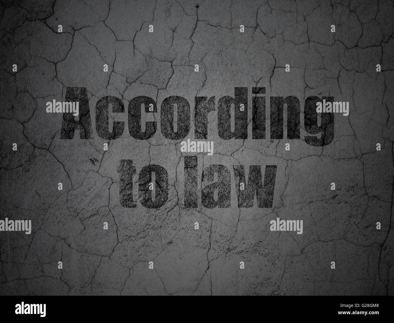 Law concept: According To Law on grunge wall background Stock Photo - Alamy