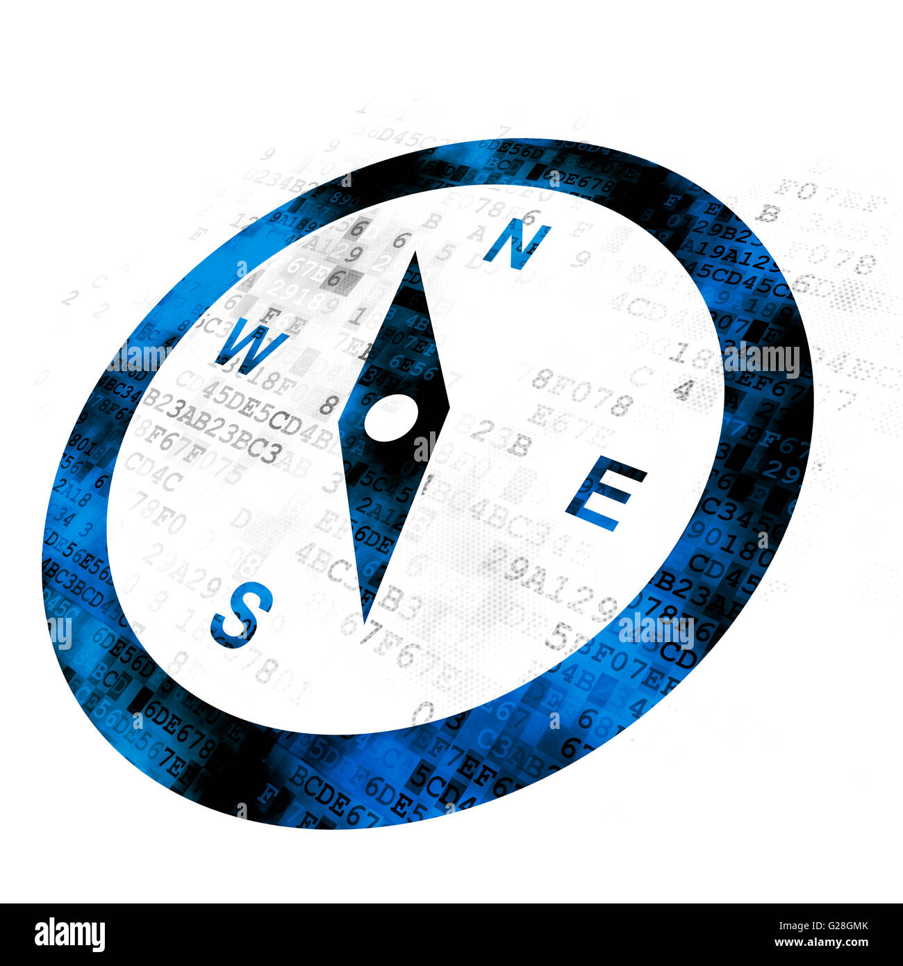 Vacation concept: Compass on Digital background Stock Photo - Alamy
