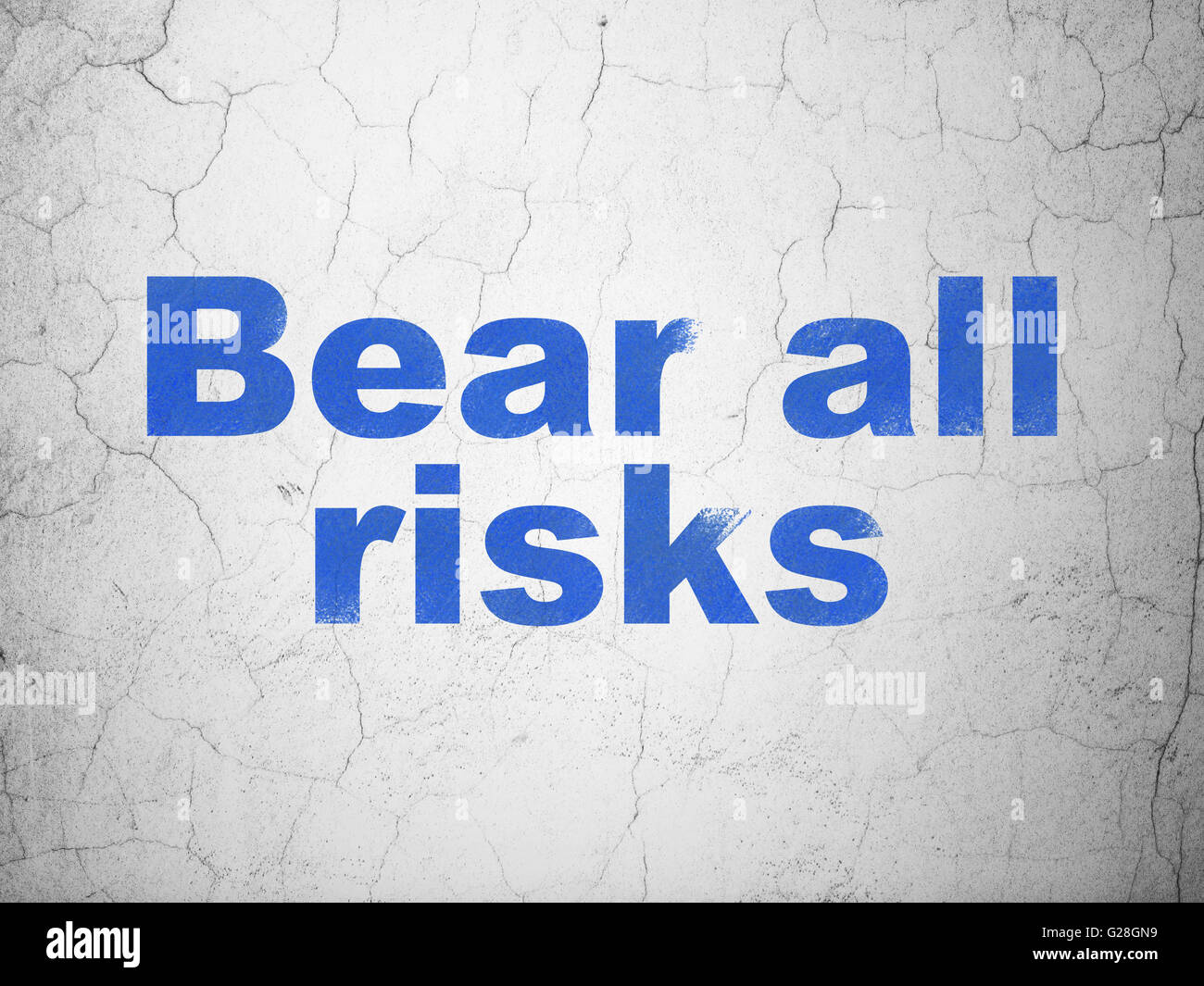 Insurance concept: Bear All Risks on wall background Stock Photo - Alamy