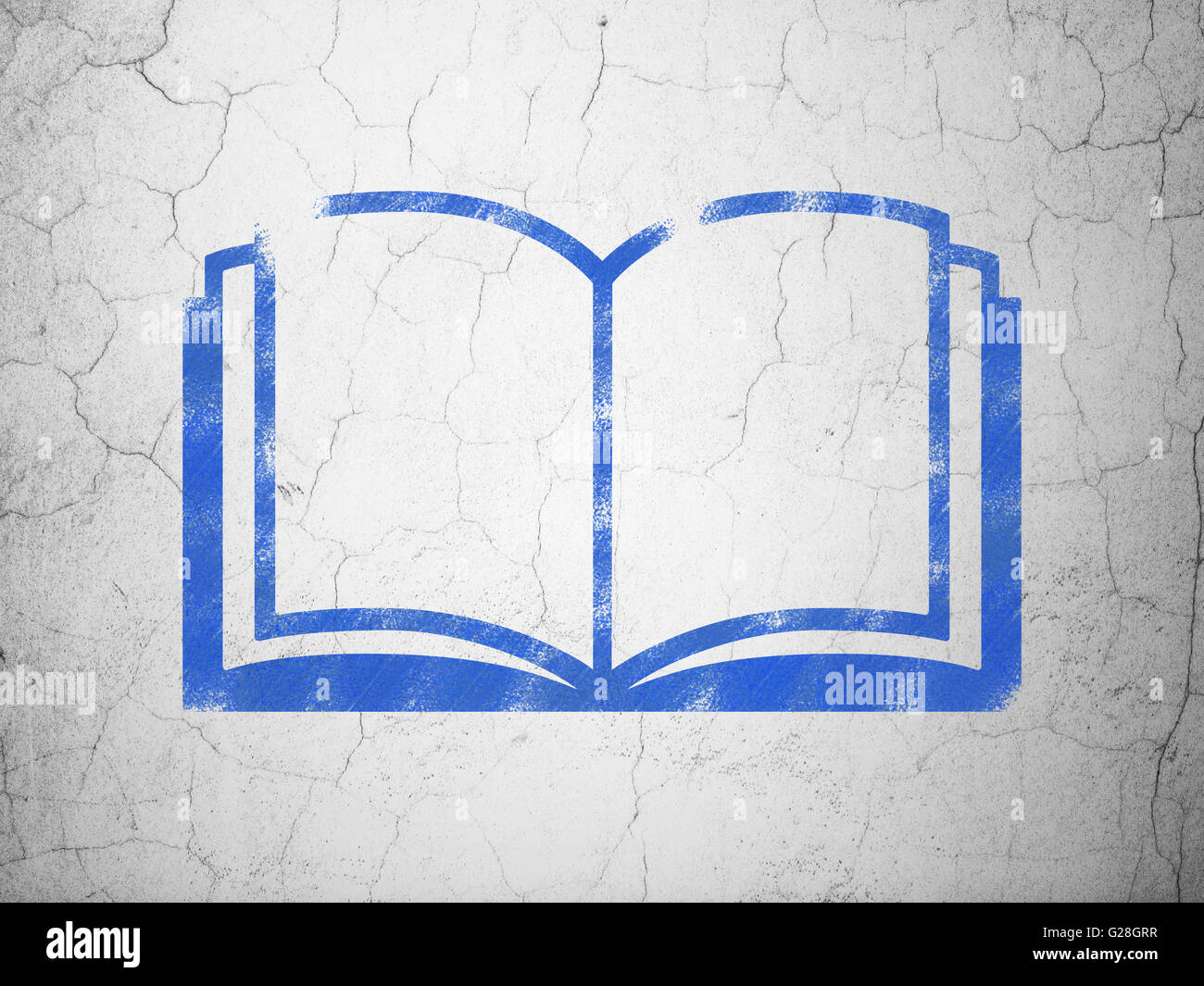 Science concept: Book on wall background Stock Photo - Alamy