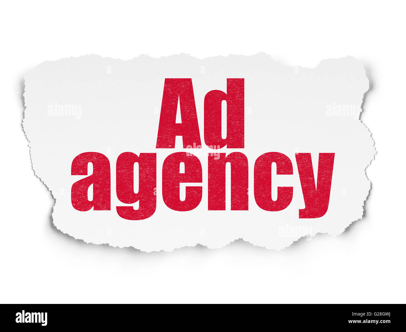 Marketing concept: Ad Agency on Torn Paper background Stock Photo - Alamy