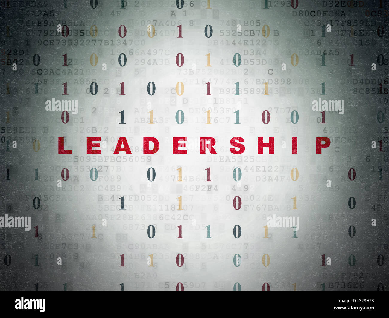 Finance concept: Leadership on Digital Data Paper background Stock ...