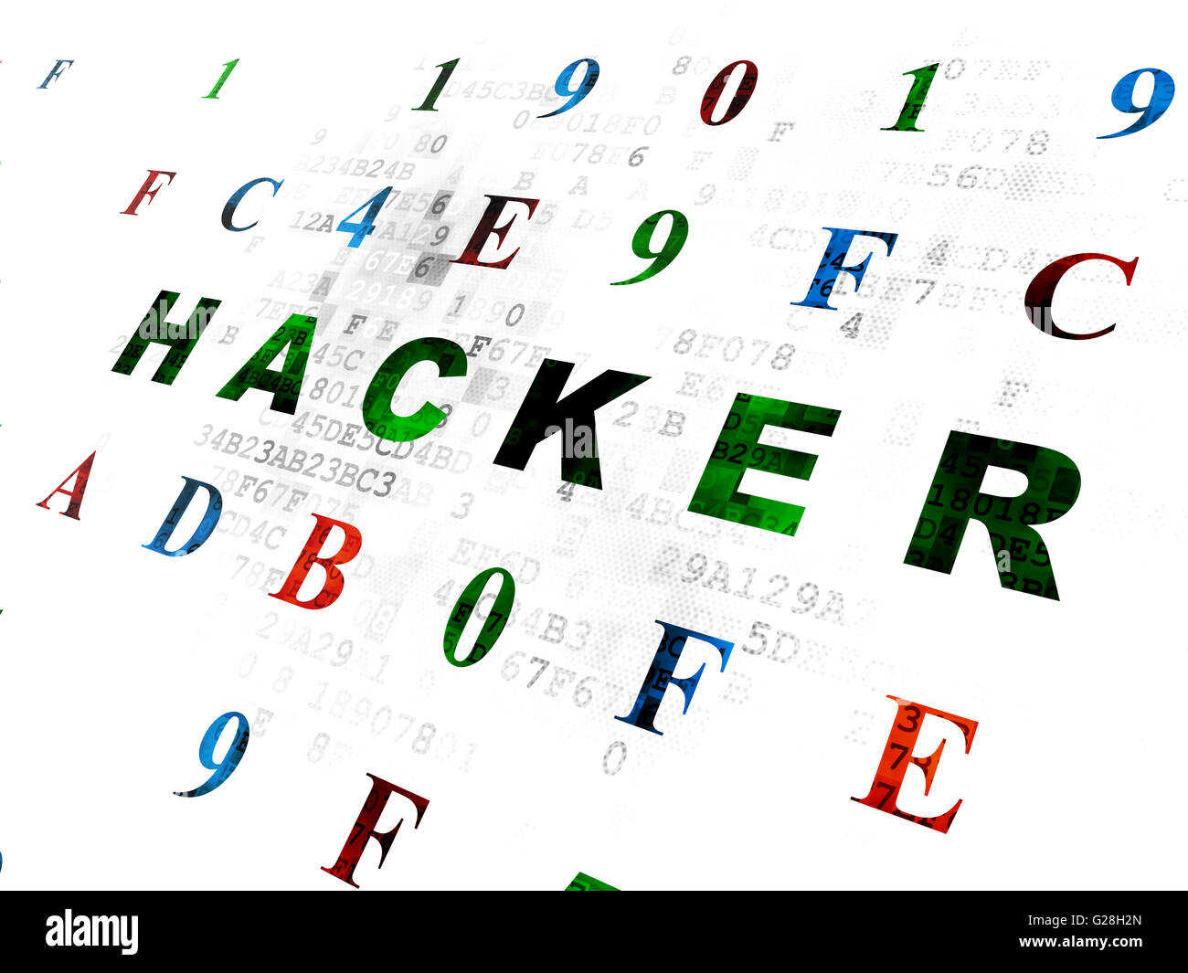 Safety concept: Hacker on Digital background Stock Photo - Alamy