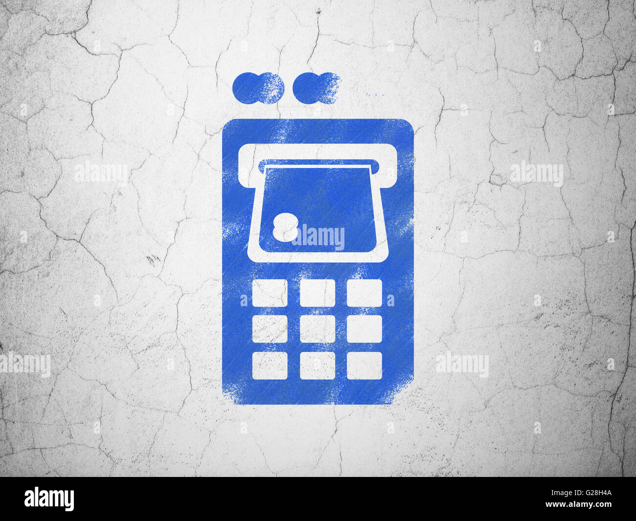 Banking concept: ATM Machine on wall background Stock Photo - Alamy