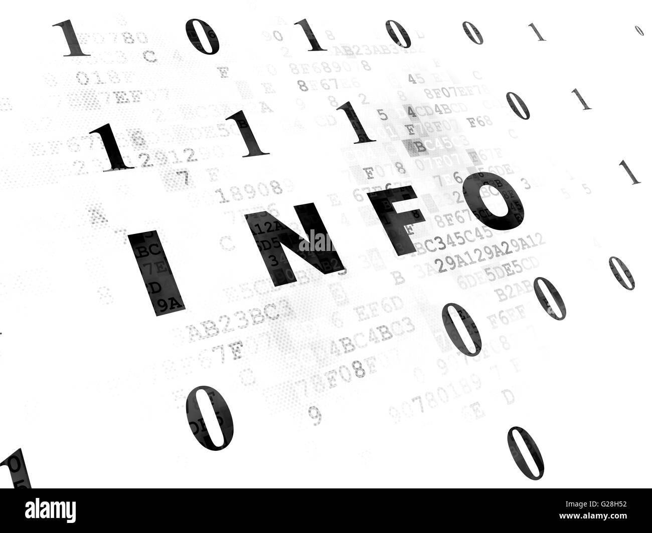 Information concept: Info on Digital background Stock Photo - Alamy