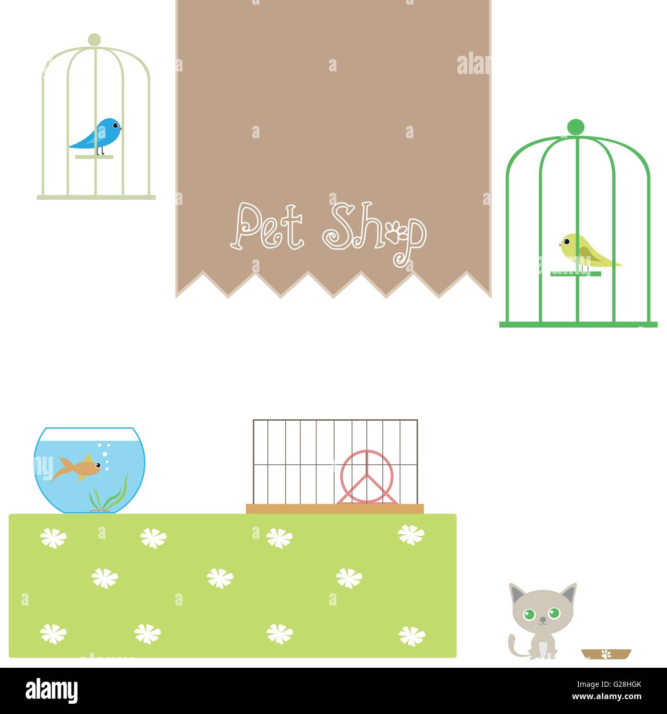 Illustration pet shop Stock Vector Image & Art - Alamy