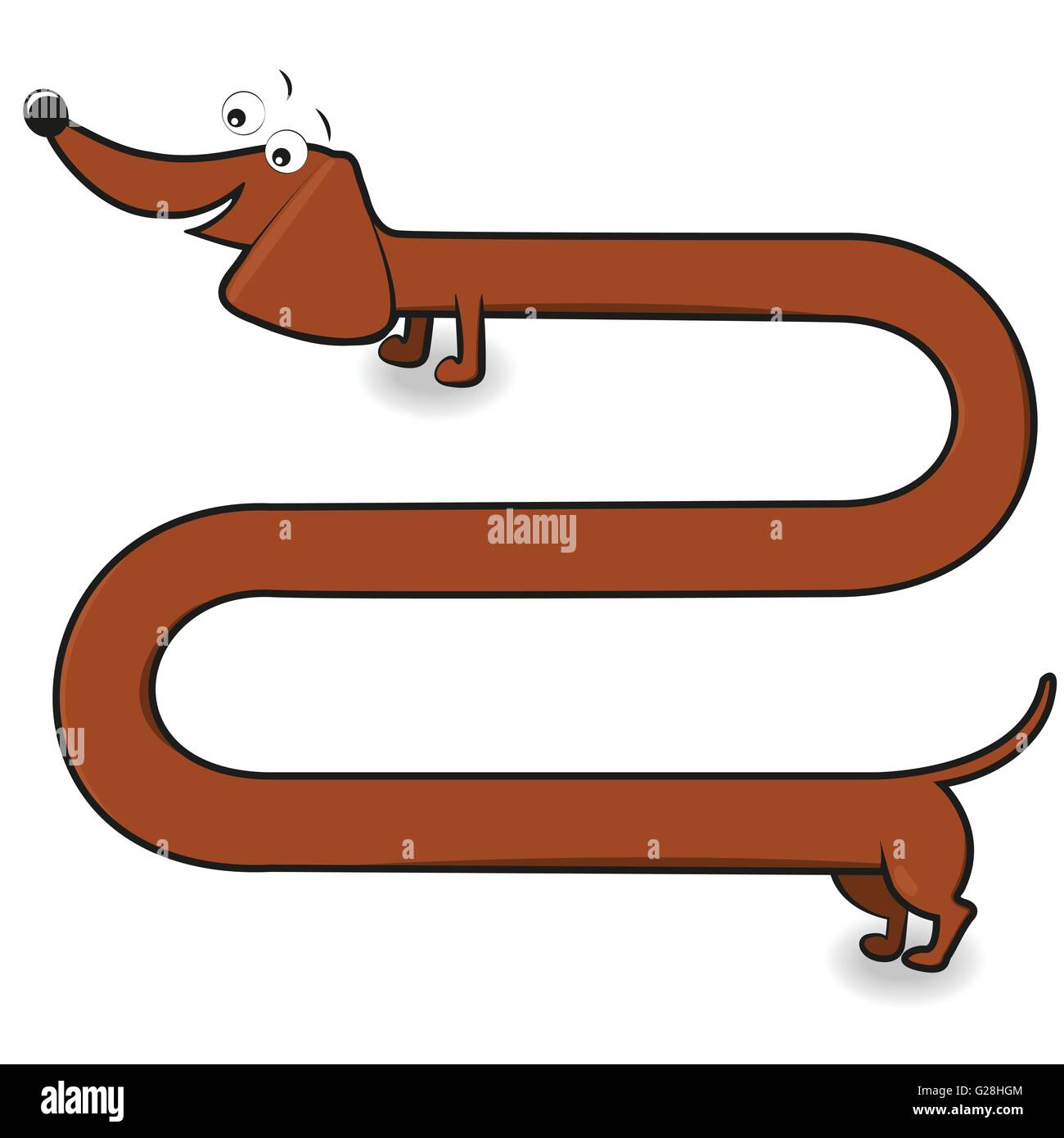 Long dogs Stock Vector Images - Alamy