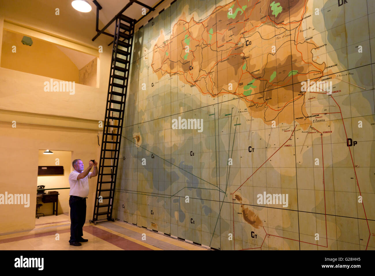 A visitor at the underground complex used to direct World War II in ...