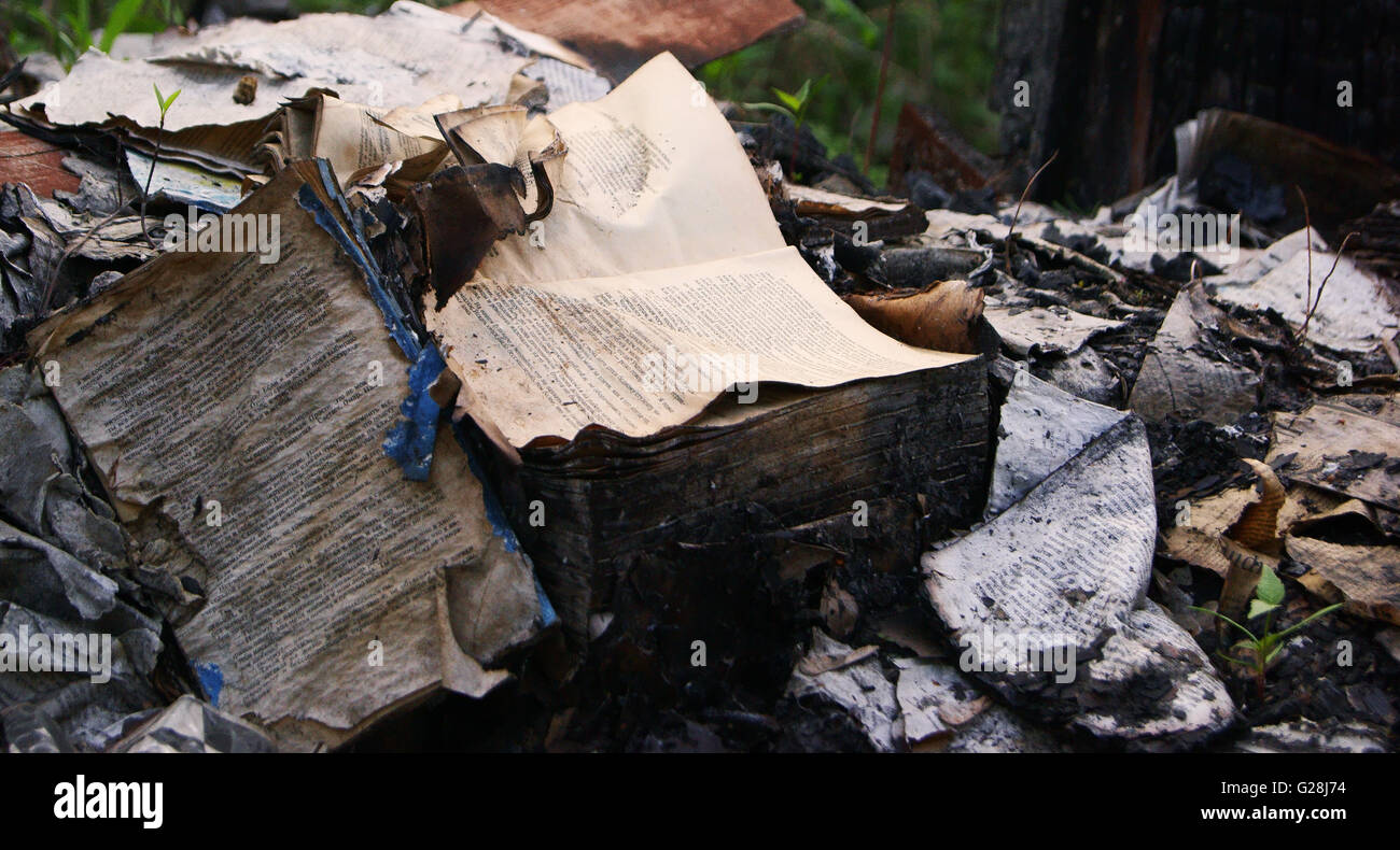 Burnt book hi-res stock photography and images - Alamy