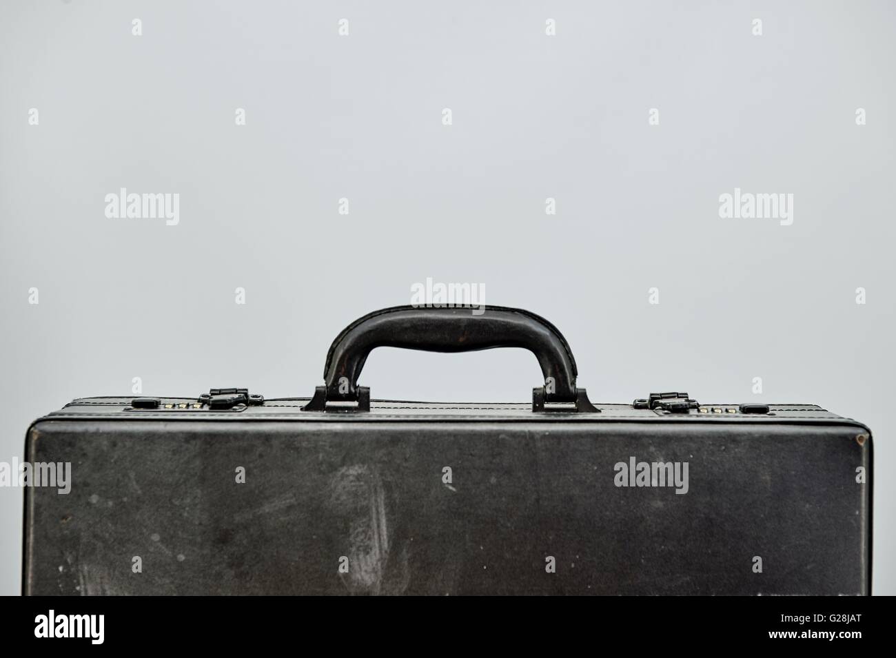 A studio photo of an old leather briefcase Stock Photo - Alamy
