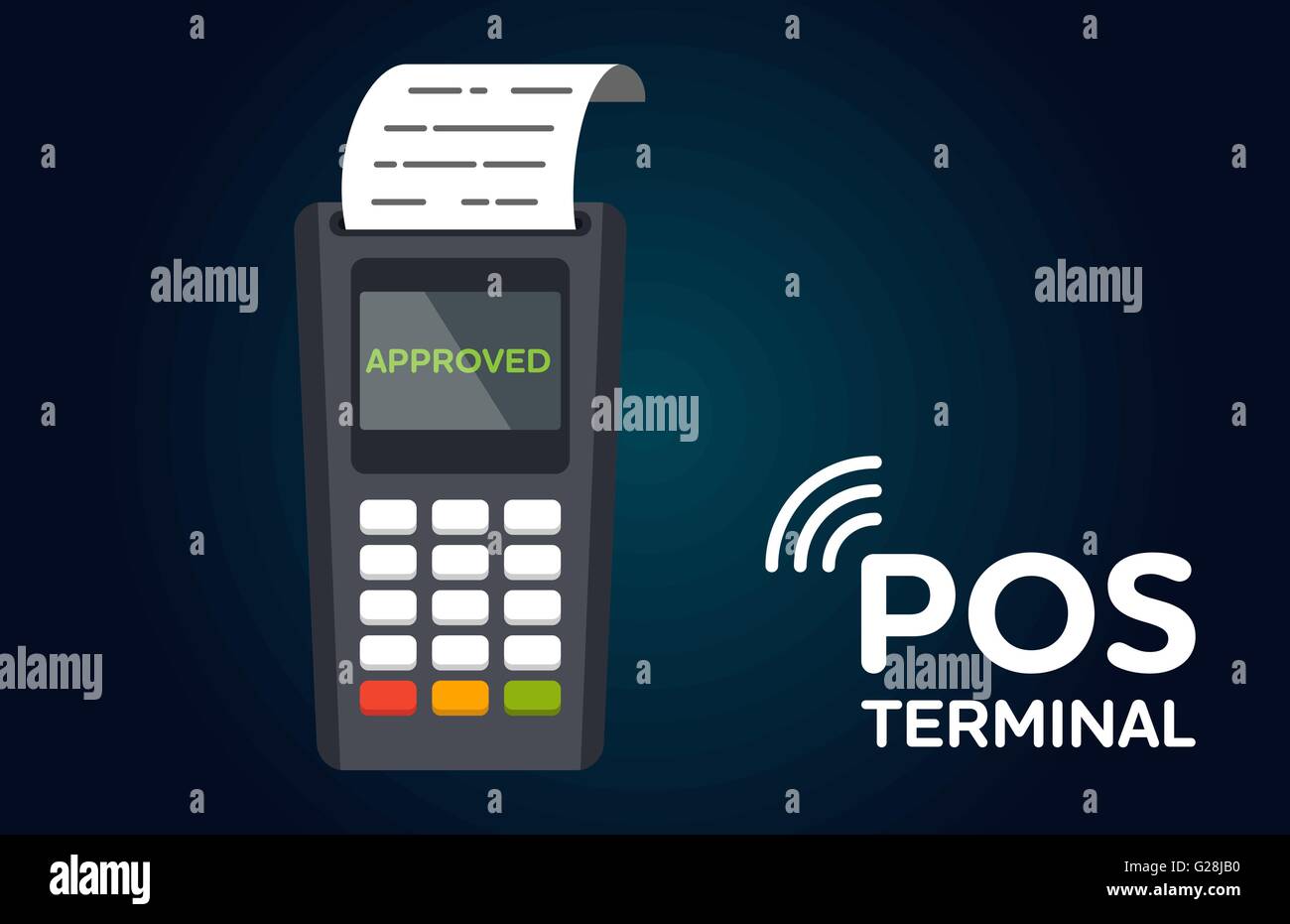 POS payment terminal flat vector icon Stock Vector Image & Art - Alamy