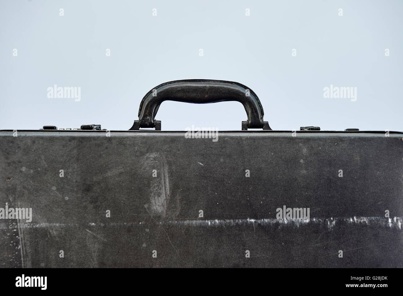 A studio photo of an old leather briefcase Stock Photo - Alamy