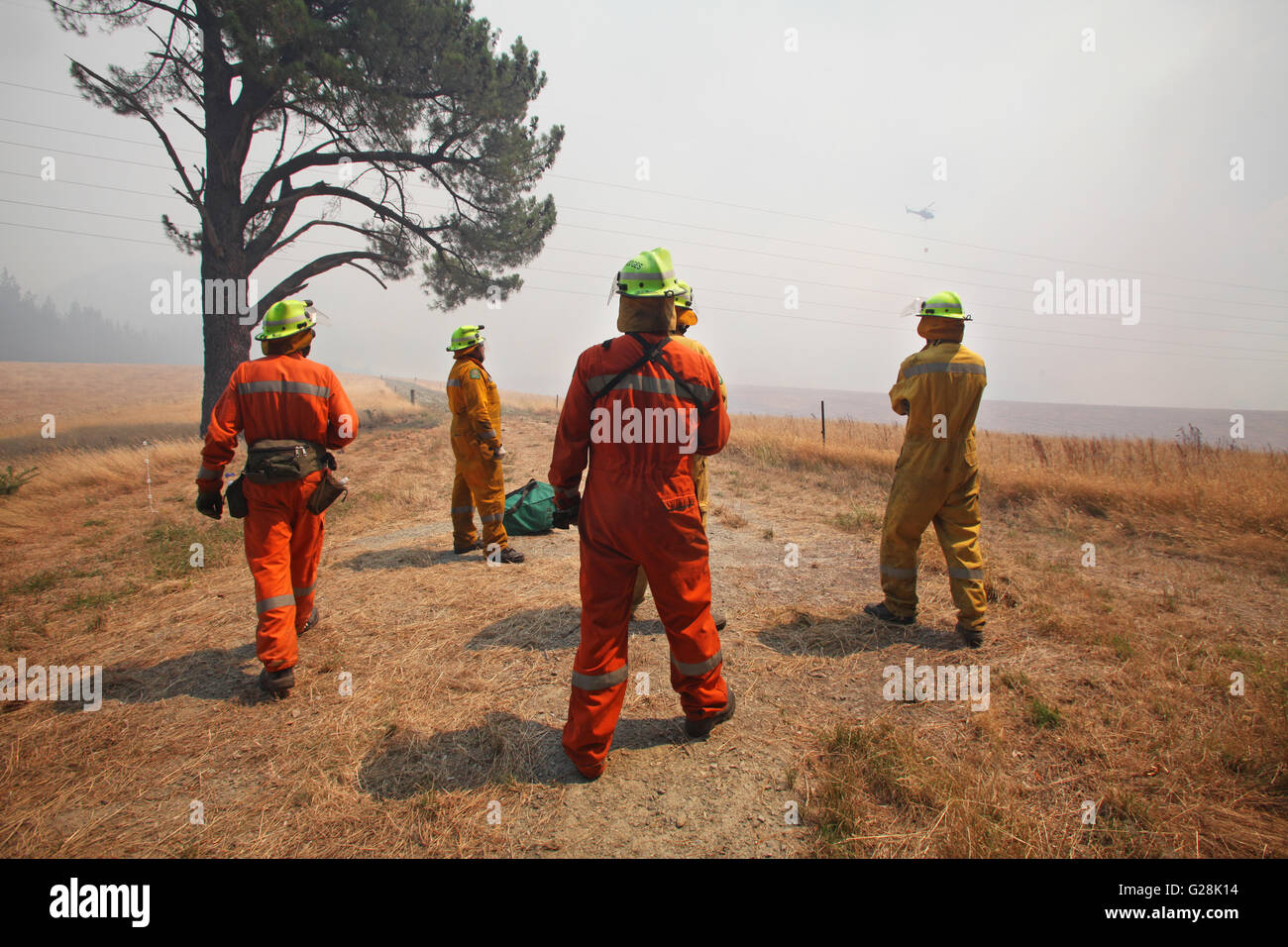 New zealand firefighters large blaze hi-res stock photography and ...