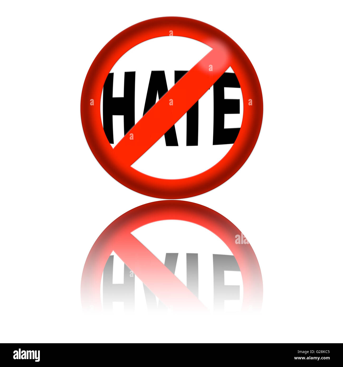Hate warning sign Cut Out Stock Images & Pictures - Alamy