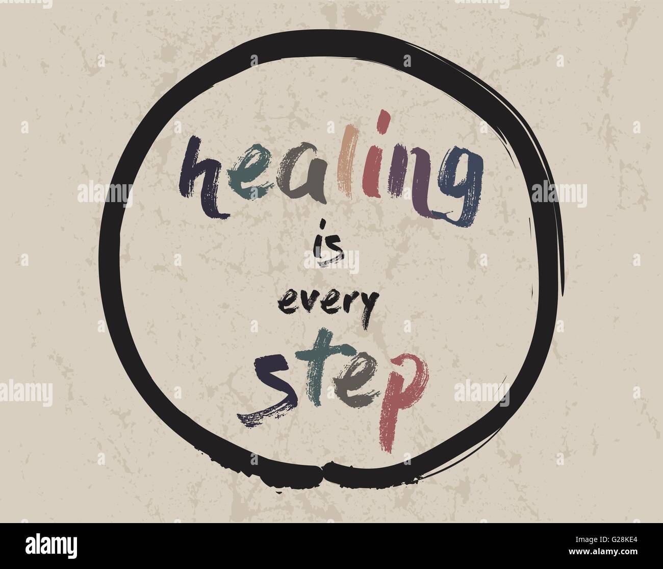 Calligraphy: Healing is every step. Inspirational motivational quote ...