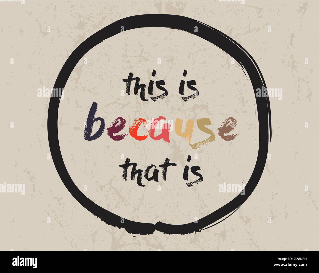 Calligraphy: This is because that is. Inspirational motivational quote ...