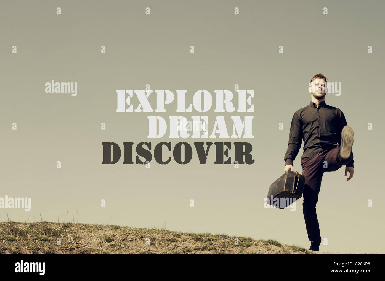 Explore Dream Discover Stock Photo - Alamy