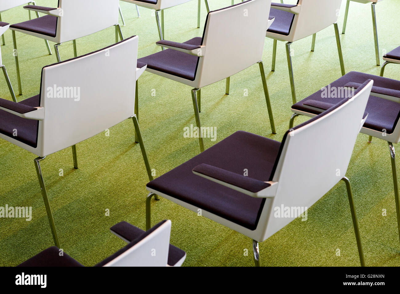 Chairs in formation Stock Photo - Alamy