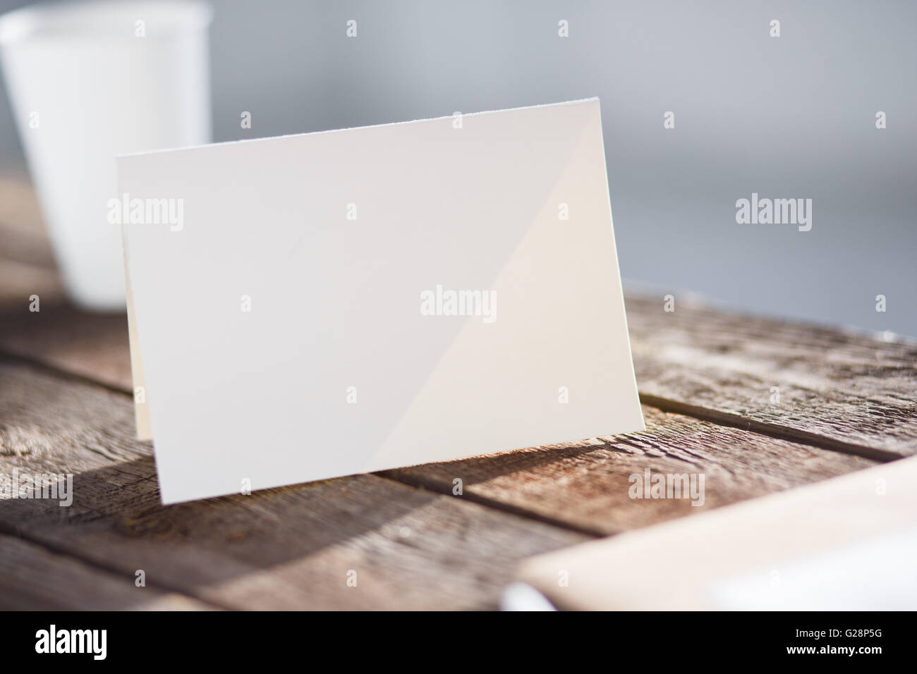 Blank invitation greetings card Stock Photo - Alamy