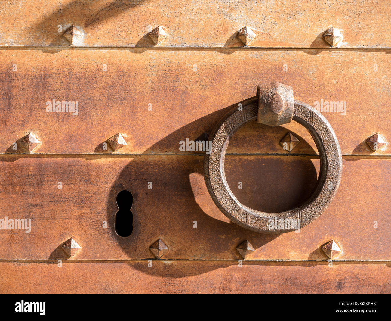 Old iron lock and door Stock Photo - Alamy