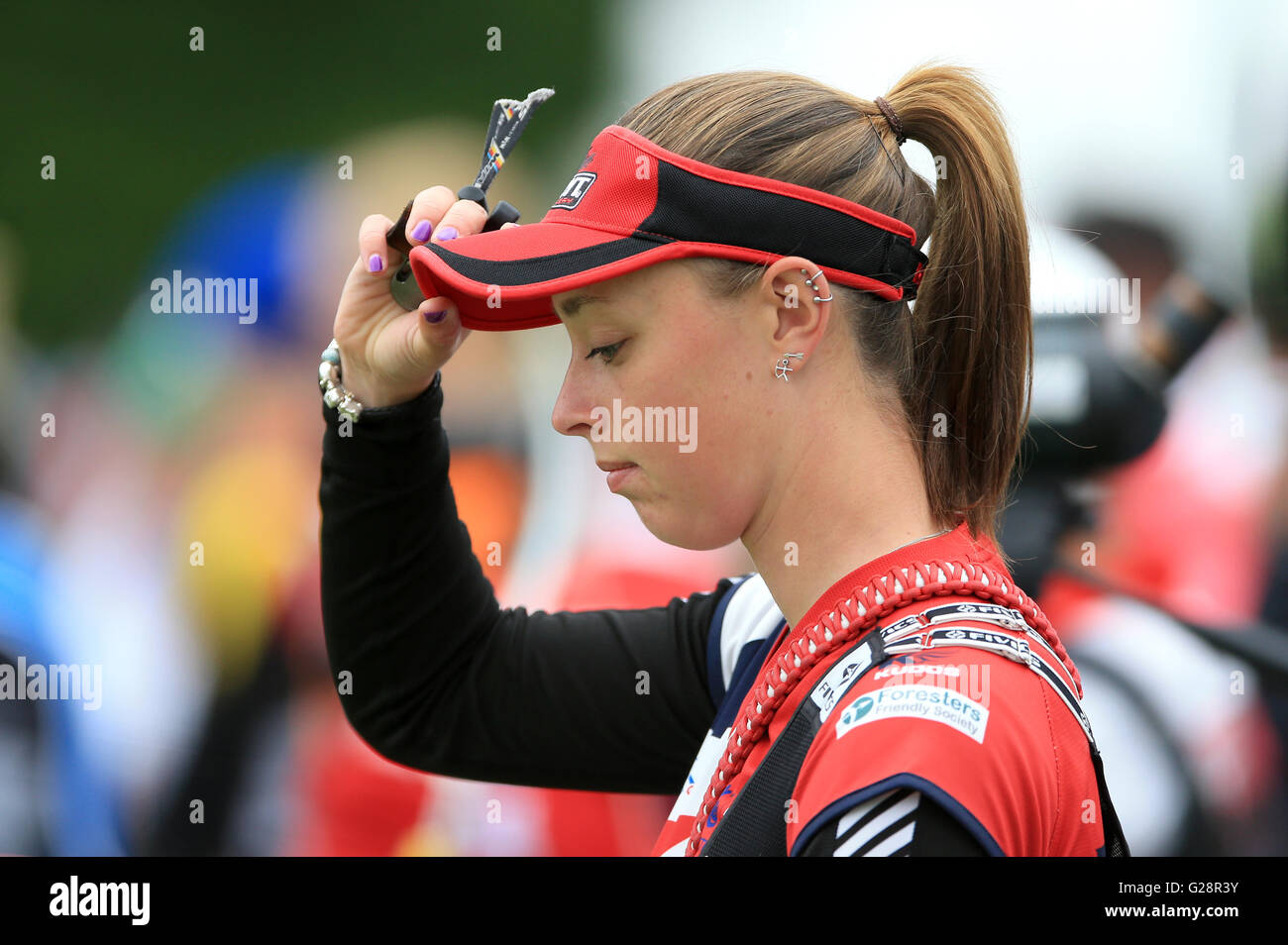 Great Britain's Bryony Pitman during the European Archery Championships ...