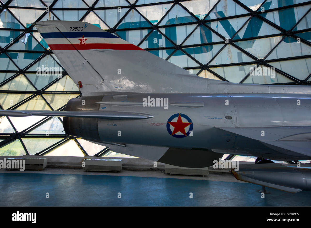 MiG 21F at Museum of Aviation in Belgrade, Serbia Stock Photo - Alamy