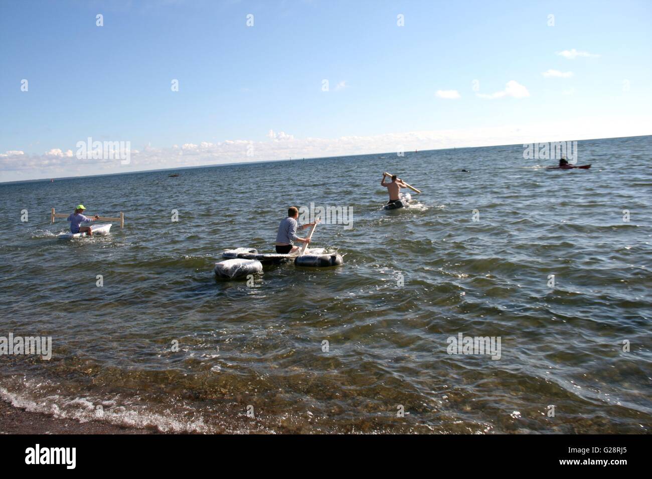 Home made raft hi-res stock photography and images - Alamy