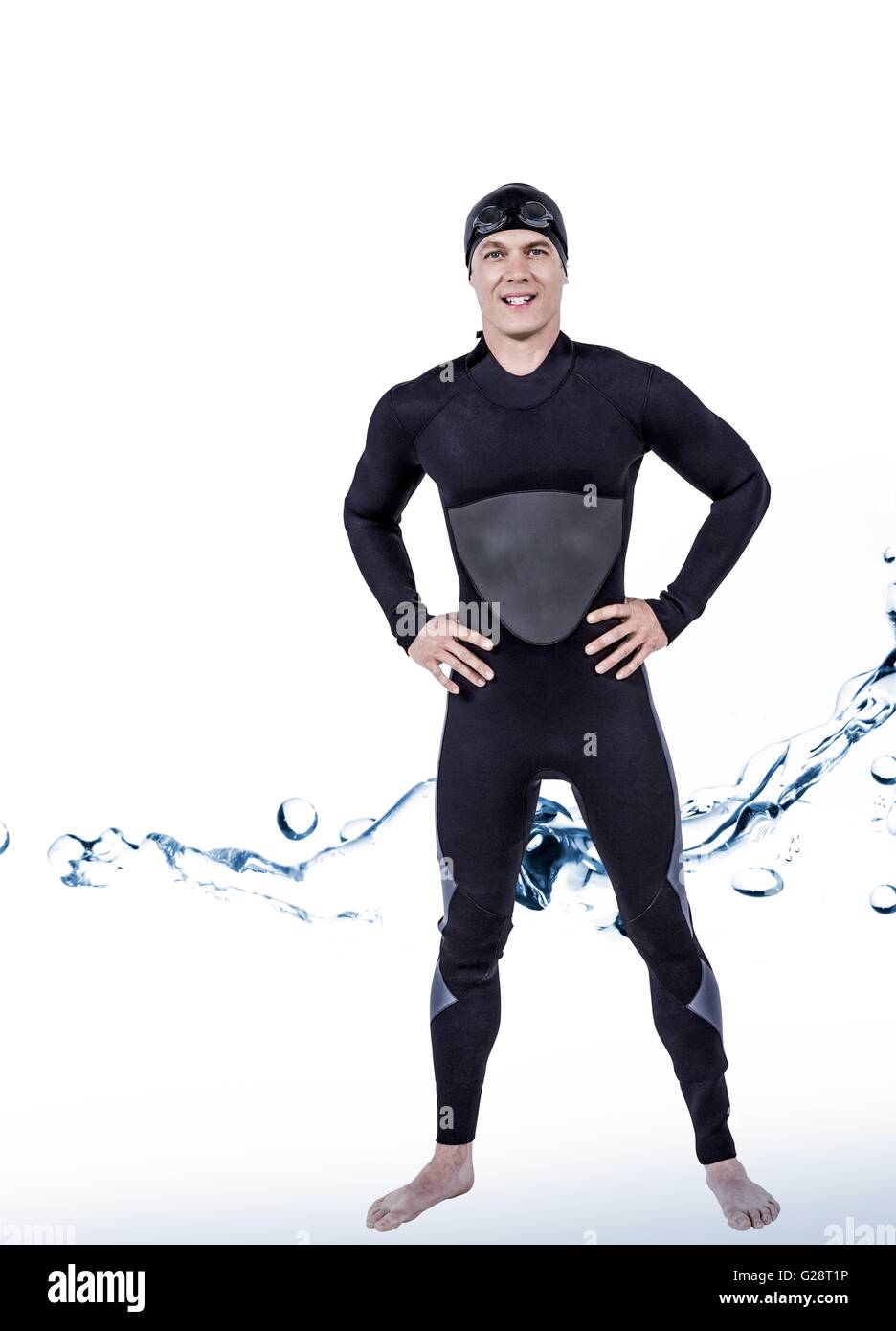 Portrait swimmer in cap hi-res stock photography and images - Alamy