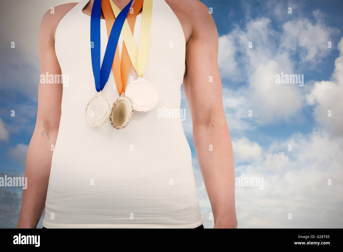 Woman wearing medals hi-res stock photography and images - Alamy