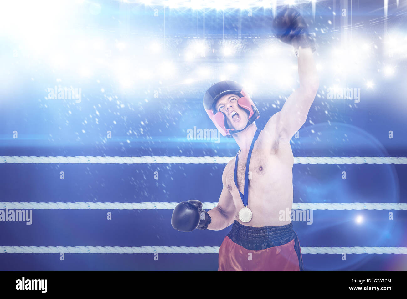 Gold boxing gloves hi-res stock photography and images - Alamy