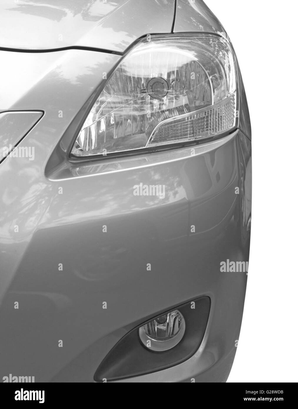 Modern car front view Black and White Stock Photos & Images - Alamy