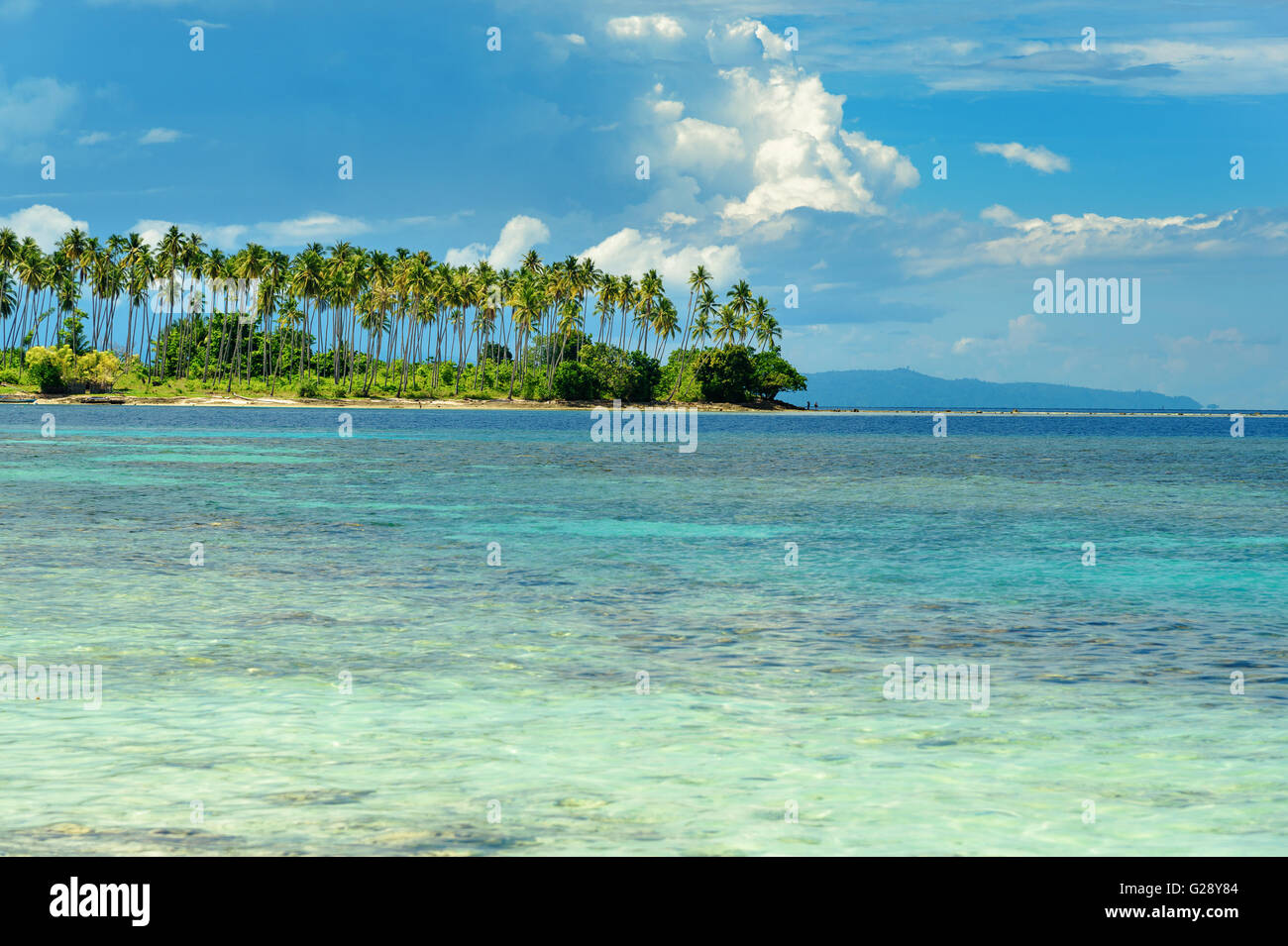 Beautiful beach near Poso city. Central Sulawesi. Indonesia Stock Photo ...