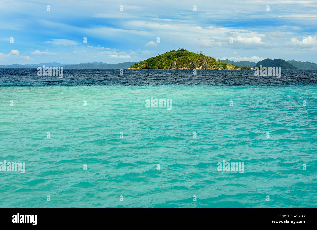 Togean Islands or Togian Islands in the Gulf of Tomini. Central ...