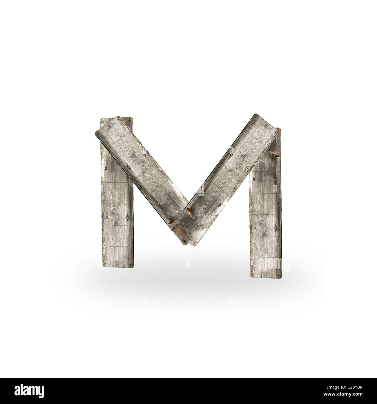 Wooden letter M on white Stock Photo - Alamy