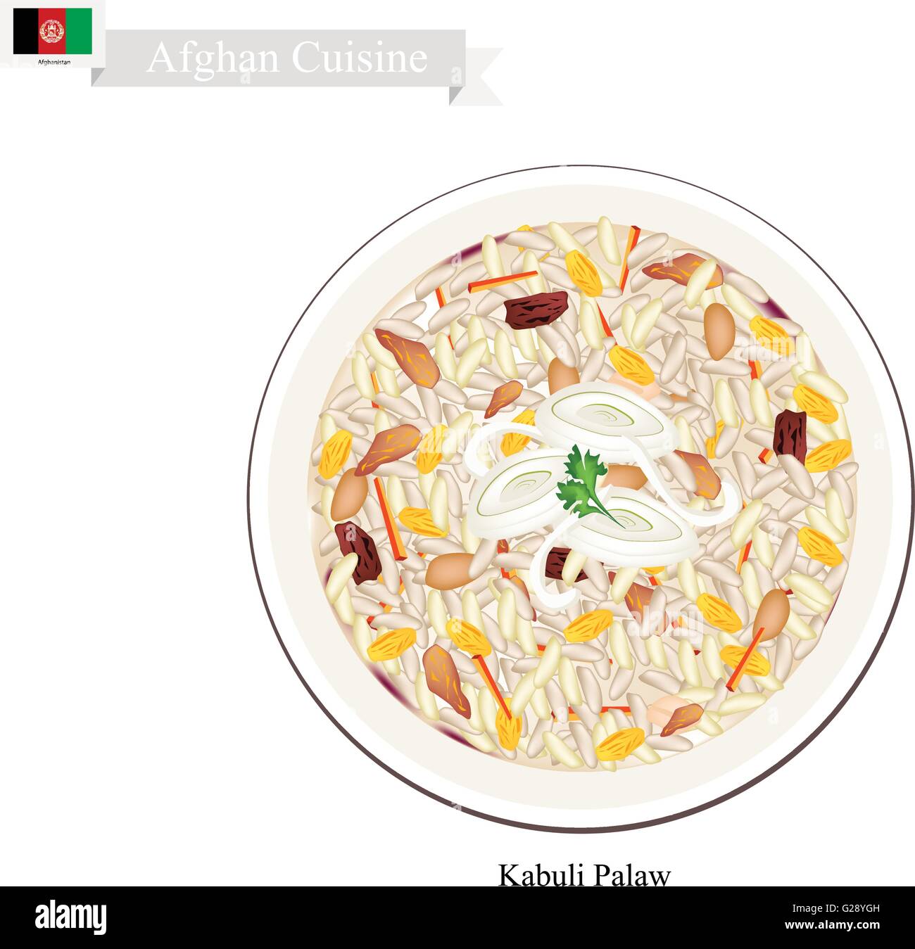 Kabuli palaw Stock Vector Images - Alamy