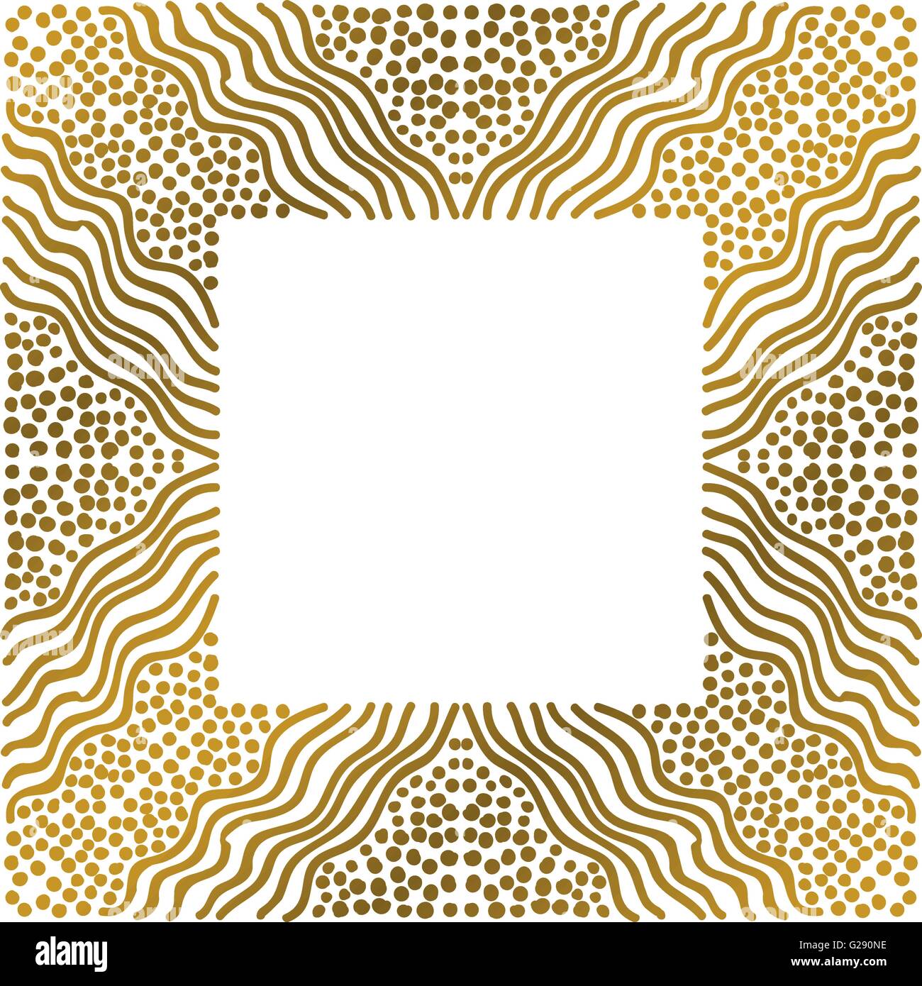 Vector hand drawn frame. Border is made with seamless texture pattern ...