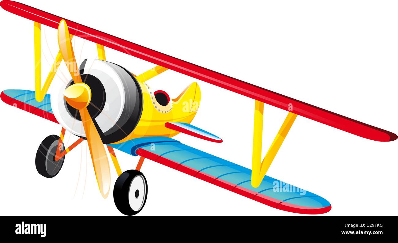 Biplane cartoon hi-res stock photography and images - Alamy