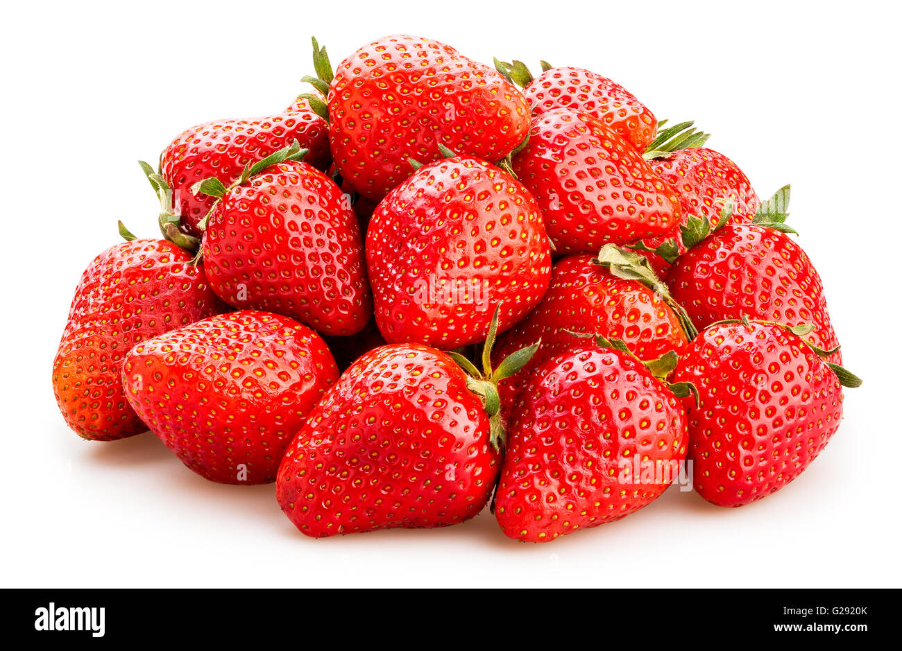 Strawberry isolated strawberries leaf hi-res stock photography and ...