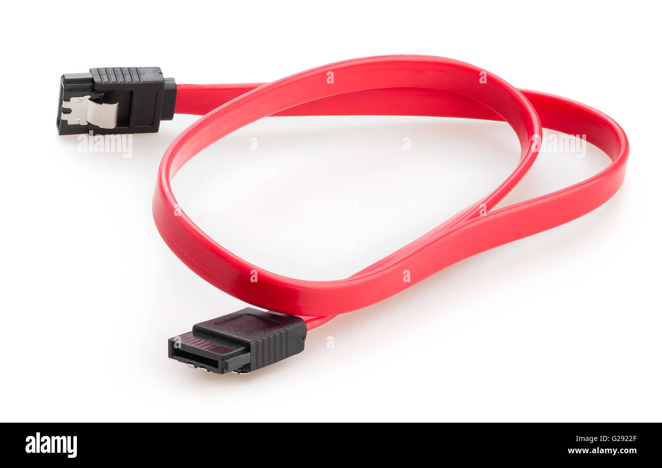 sata data cable isolated Stock Photo - Alamy