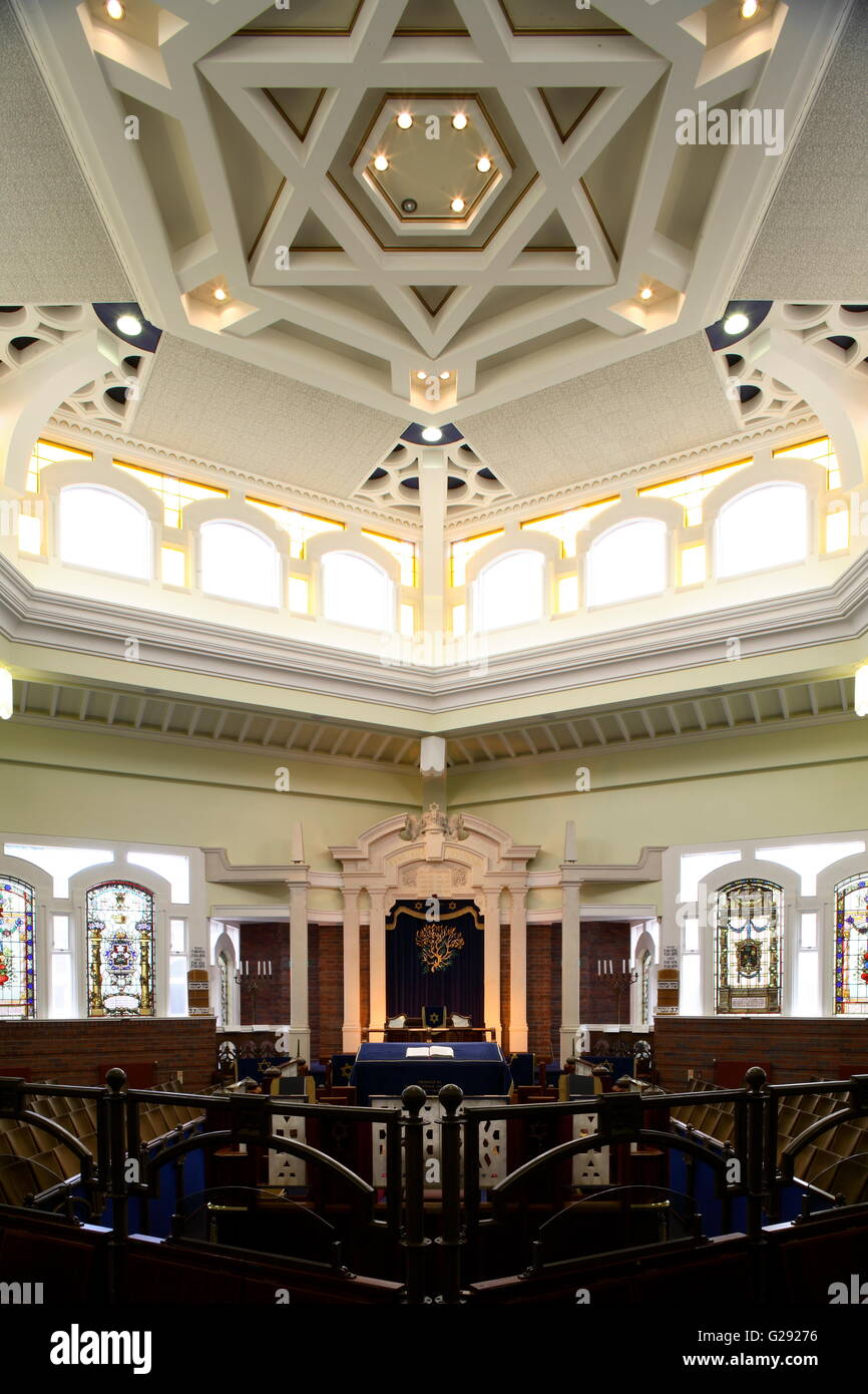 Synagogue High Level Glazed Light Stained Glass Stock Photo - Alamy