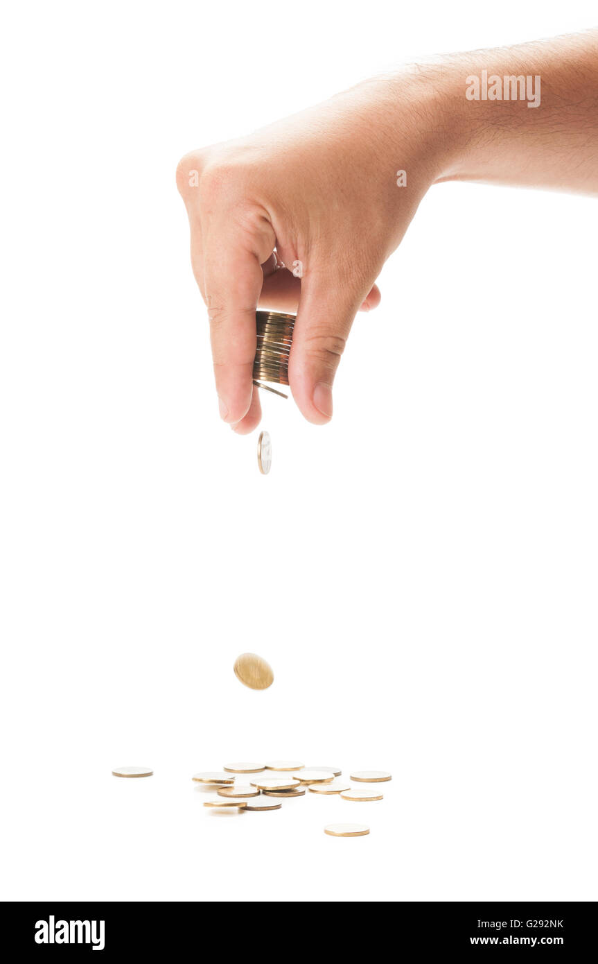 Hand dropping money hi-res stock photography and images - Alamy