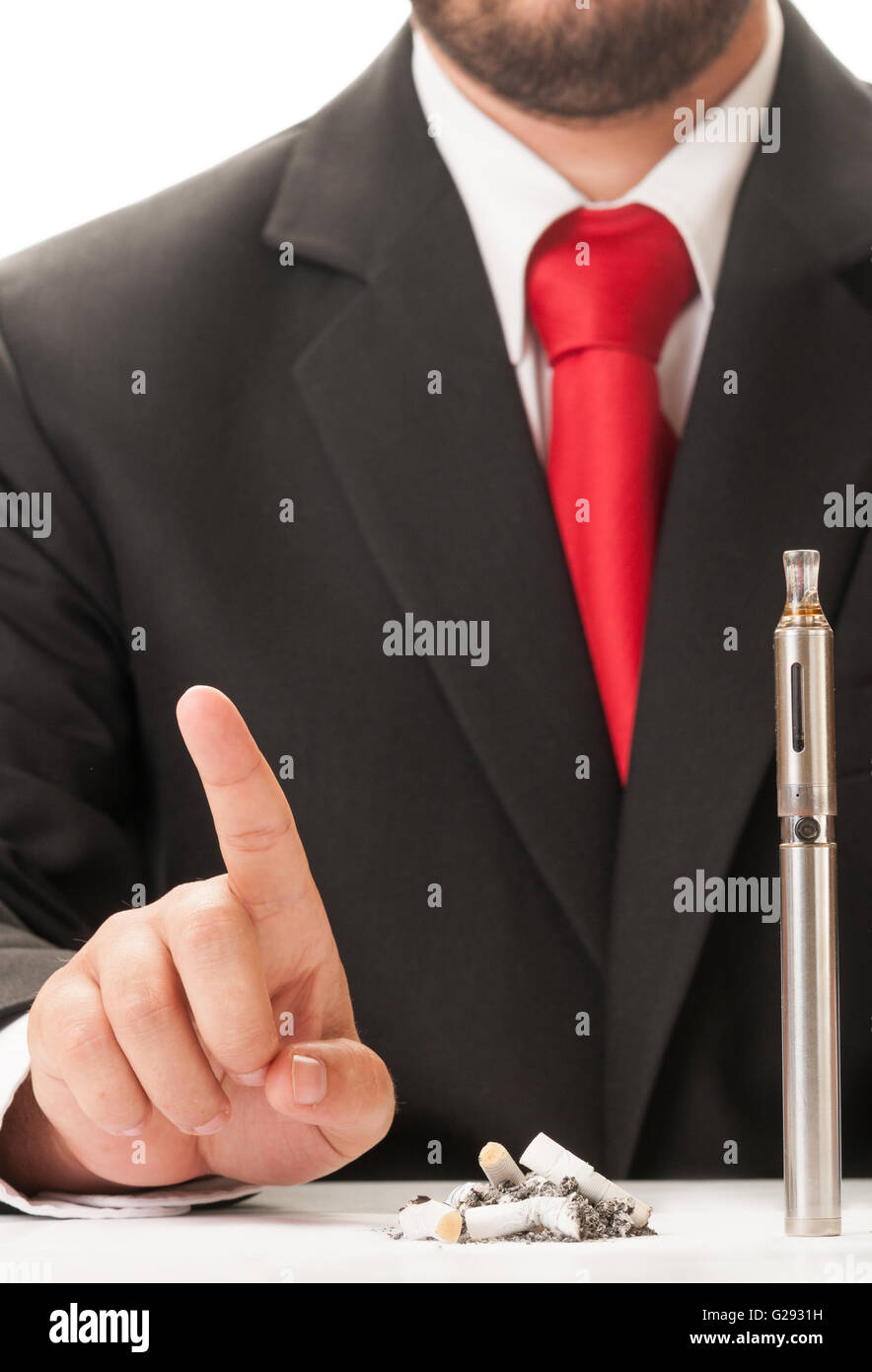 Chose clean electronic cigarette instead dirty cigarette stumps ...