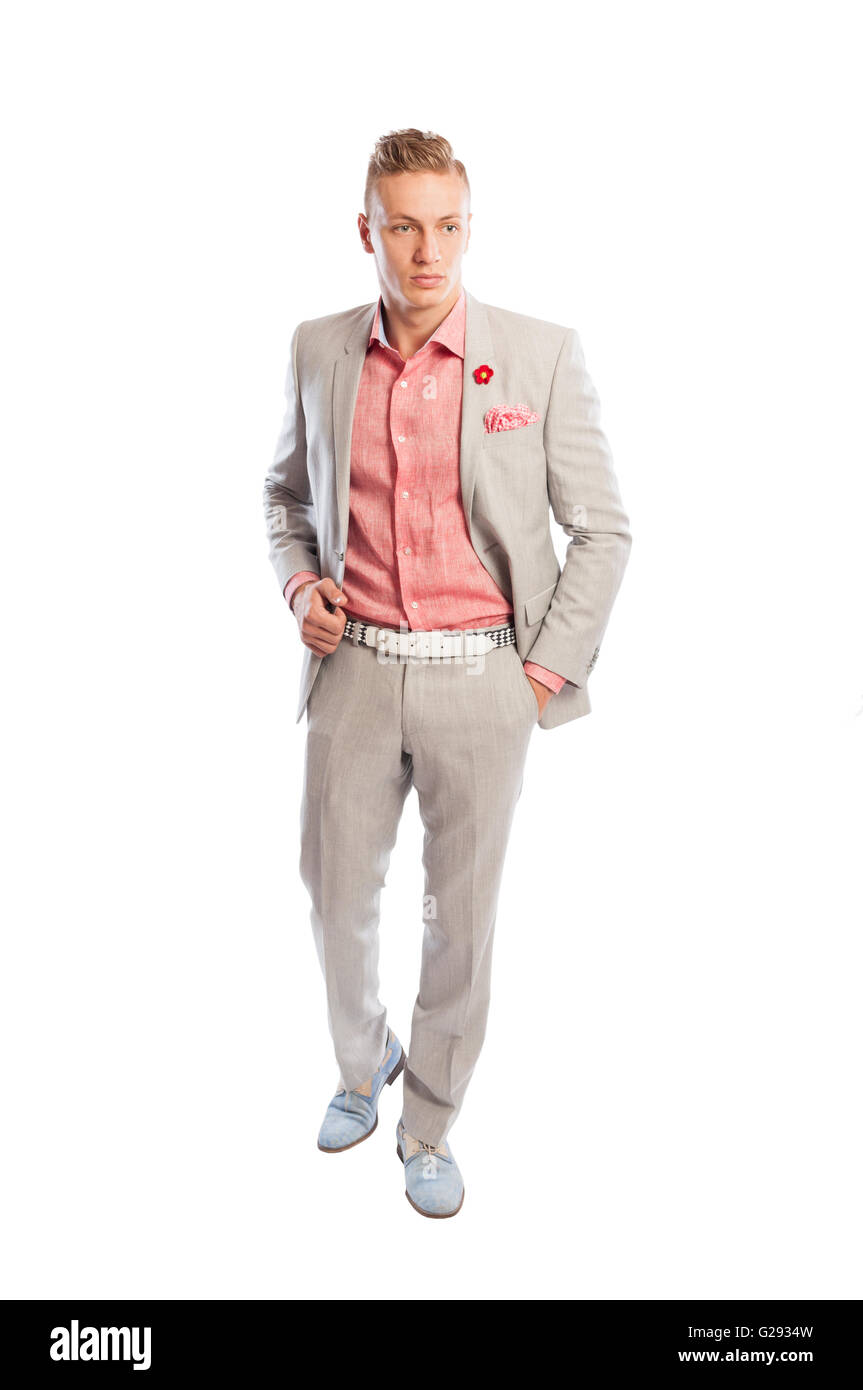 Male model wearing suit hi-res stock photography and images - Alamy
