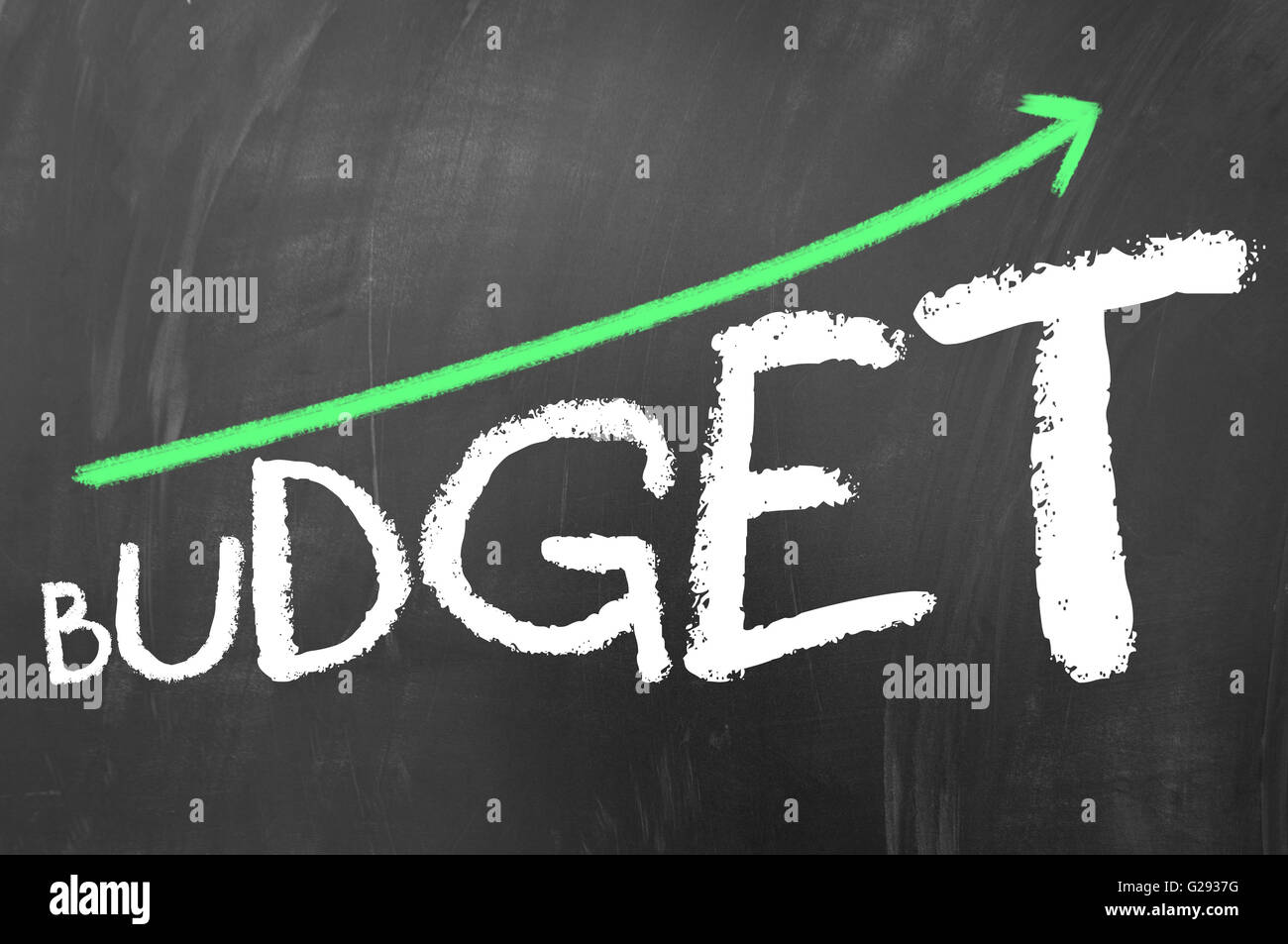 Budget growing concept drawn on blackboard Stock Photo - Alamy