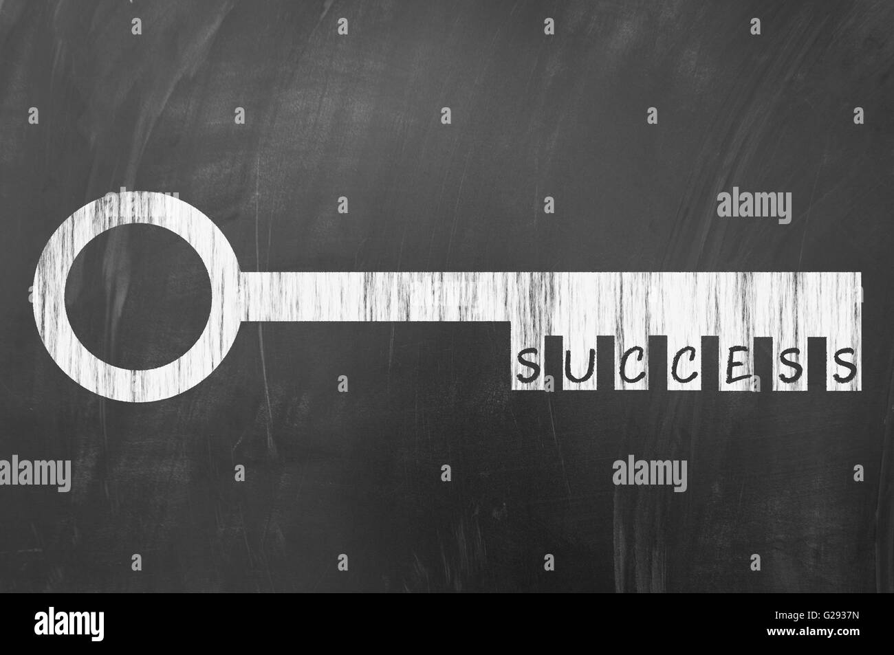 Success key concept drawn on blackboard Stock Photo - Alamy