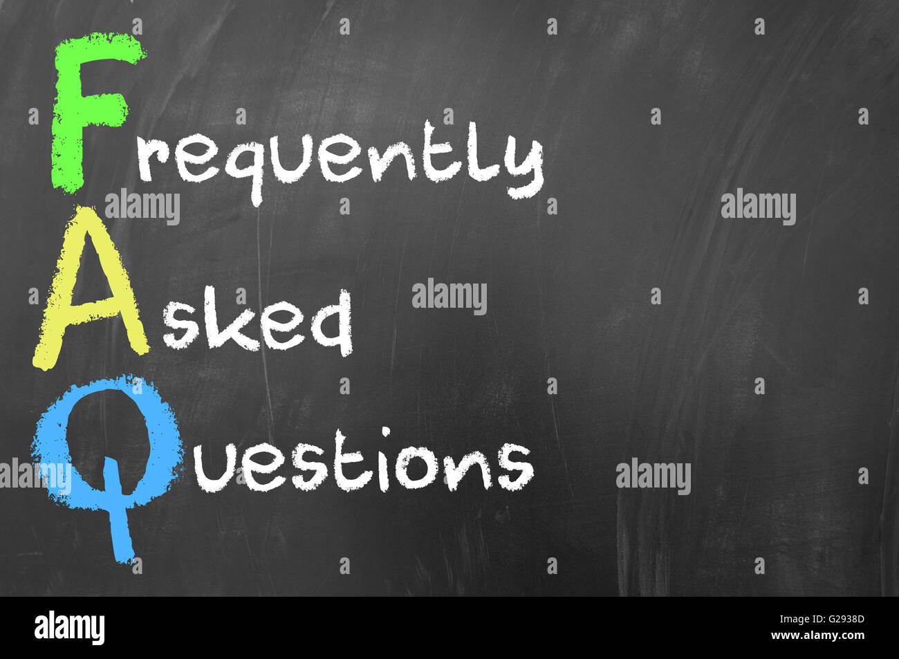 Frequently asked questions Stock Photo - Alamy
