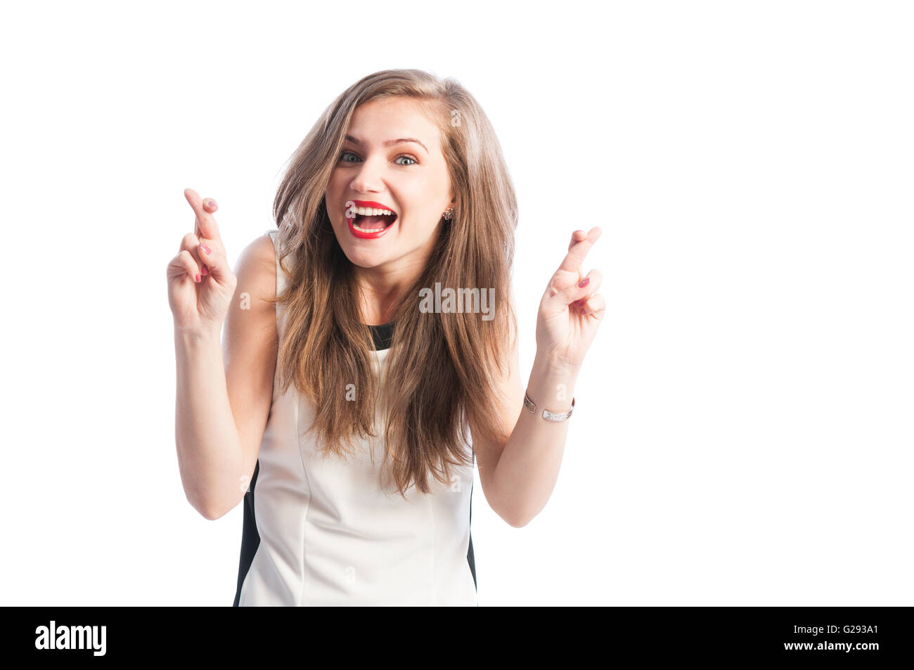 Crossed fingers gesture Cut Out Stock Images & Pictures - Alamy