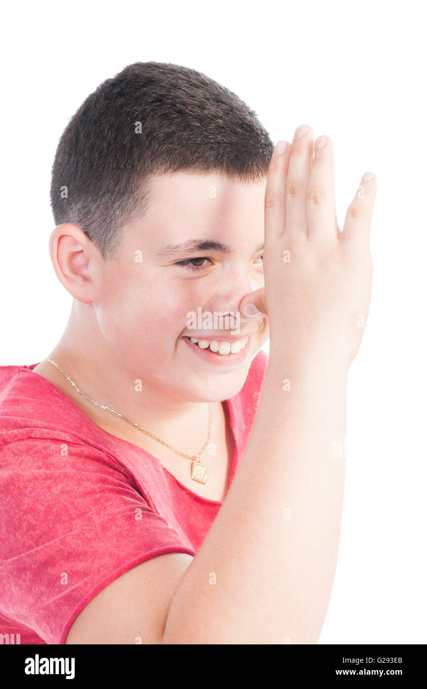 Teen boy making funny face hi-res stock photography and images - Alamy