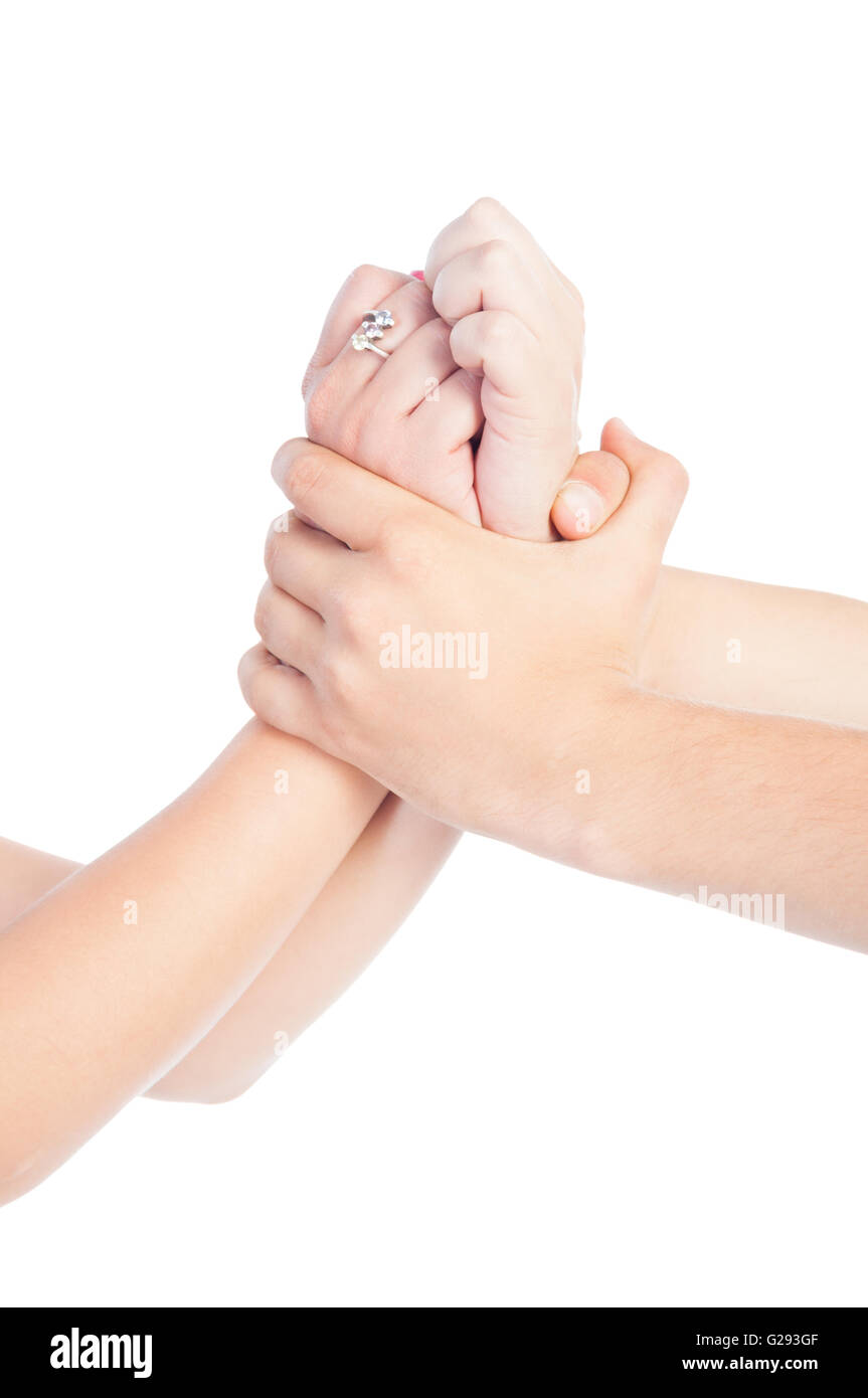 Hands Grabbing At Wrists